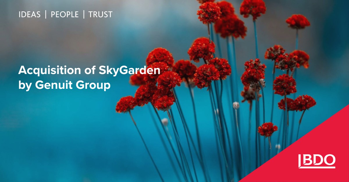 SkyGarden | Genuit Group | Acquisition | Transaction Services – BDO - BDO