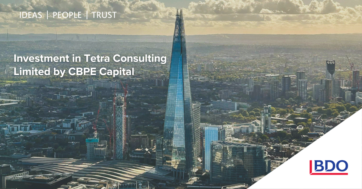 M&A | Tetra Consulting | CBPE Capital - BDO